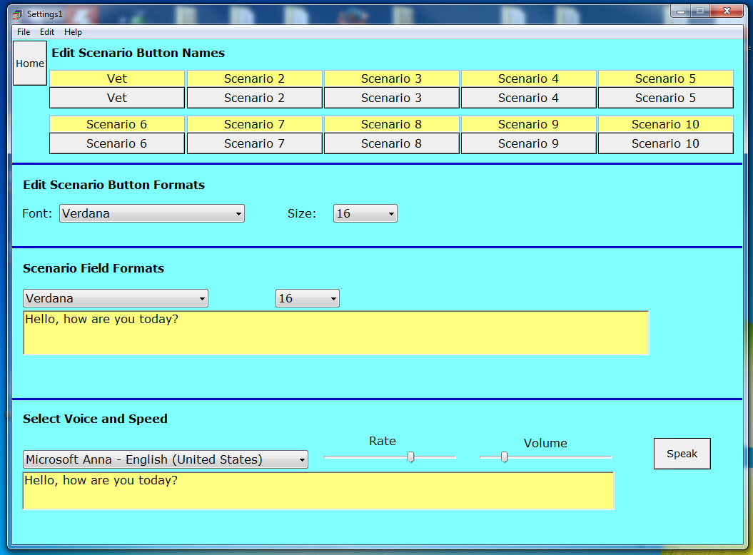 HyperNext Talker - Settings